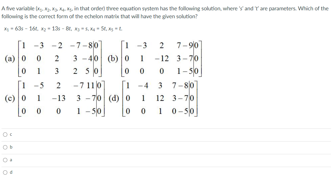 Solved A five variable (X1, X2, X3, X4, X5, in that order) | Chegg.com
