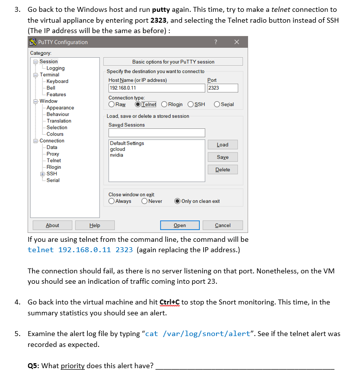Solved 1. In the virtual machine, look at the rule file | Chegg.com