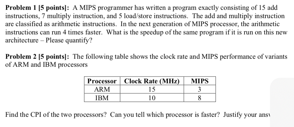 Solved Problem 1 [5 points]: A MIPS programmer has written a | Chegg.com