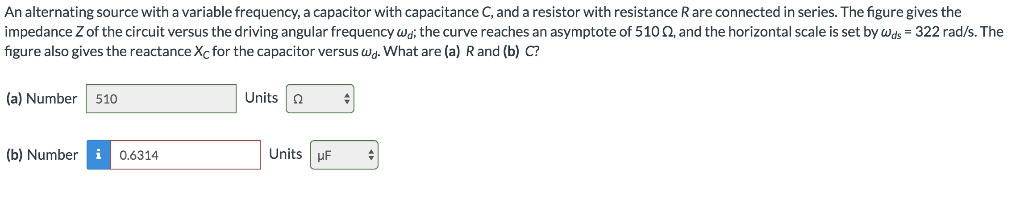 Solved An alternating source with a variable frequency, a | Chegg.com