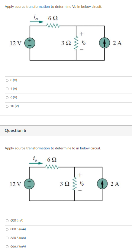 Solved Apply source transformation to determine Vo in below | Chegg.com