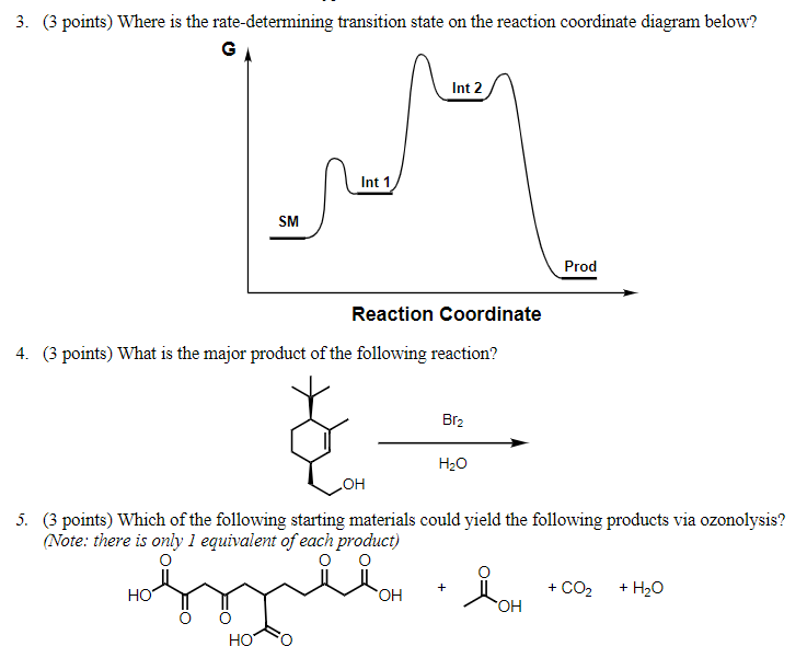 Solved 3. (3 points) Where is the rate-determining | Chegg.com
