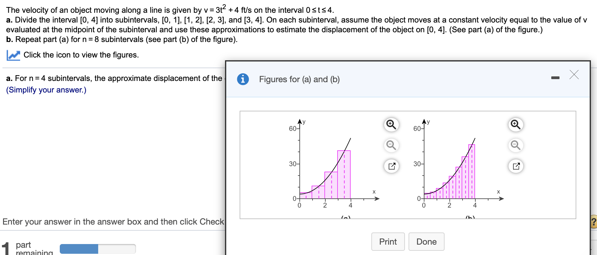 Solved The Velocity Of An Object Moving Along A Line Is