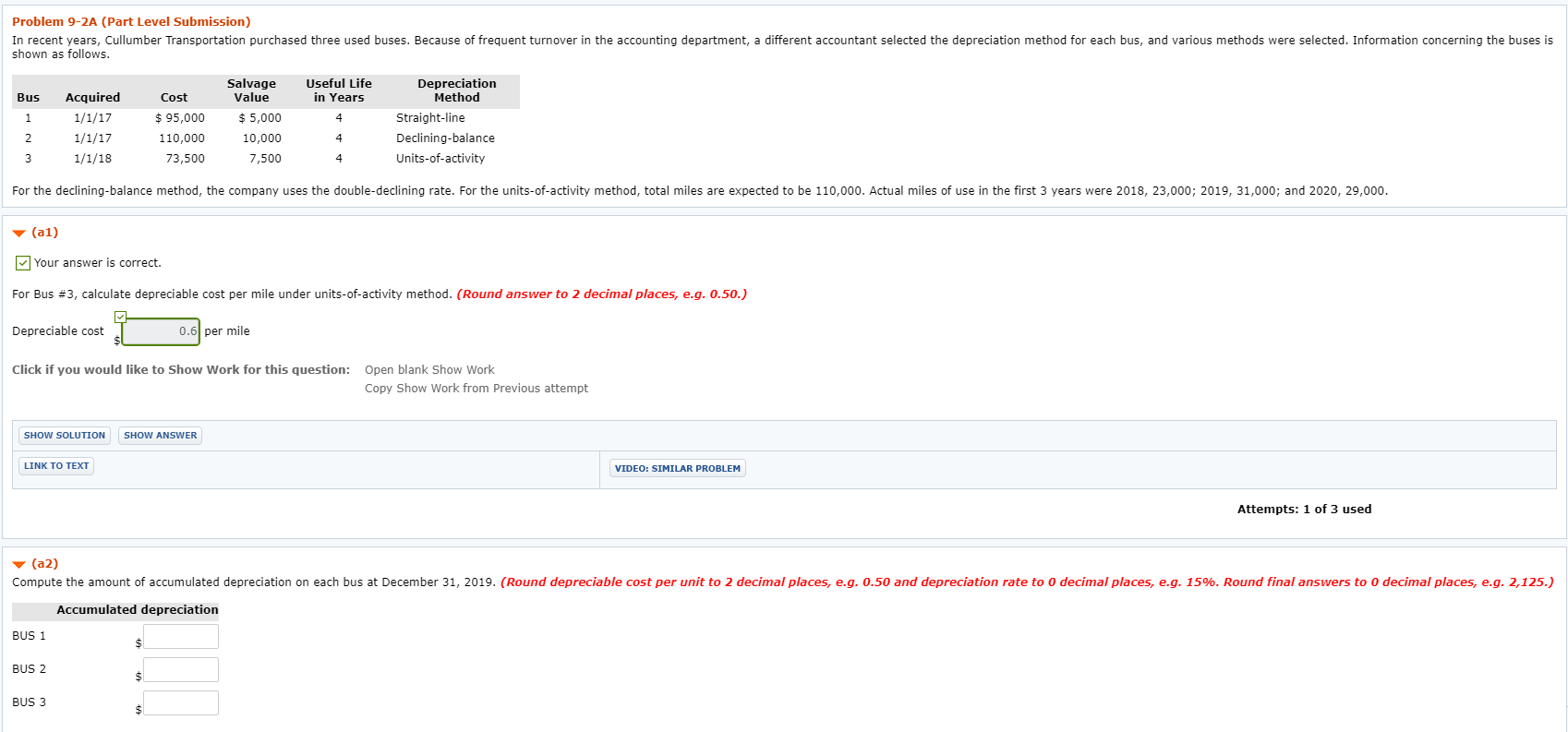 Solved Problem 9-2A (Part Level Submission) In recent years, | Chegg.com