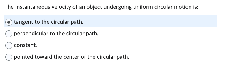 Solved The instantaneous velocity of an object undergoing | Chegg.com