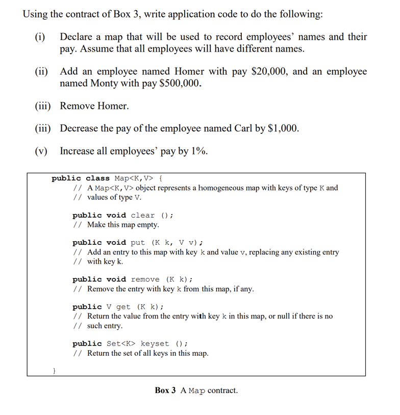 Solved Using the contract of Box 3, ﻿write application code | Chegg.com