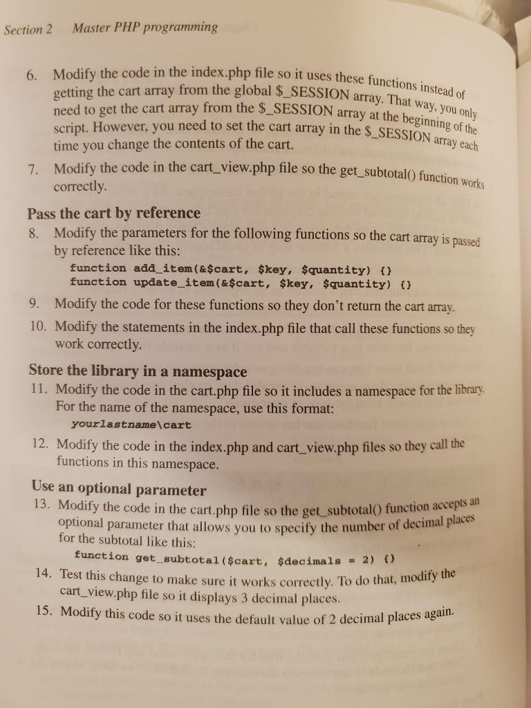 Solved Exercise 13-1 Modify the Shopping Cart application In | Chegg.com