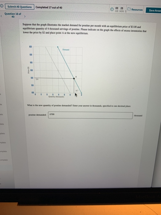Solved OSubmit All uestions Completed 17 out of 40 03 25 | Chegg.com