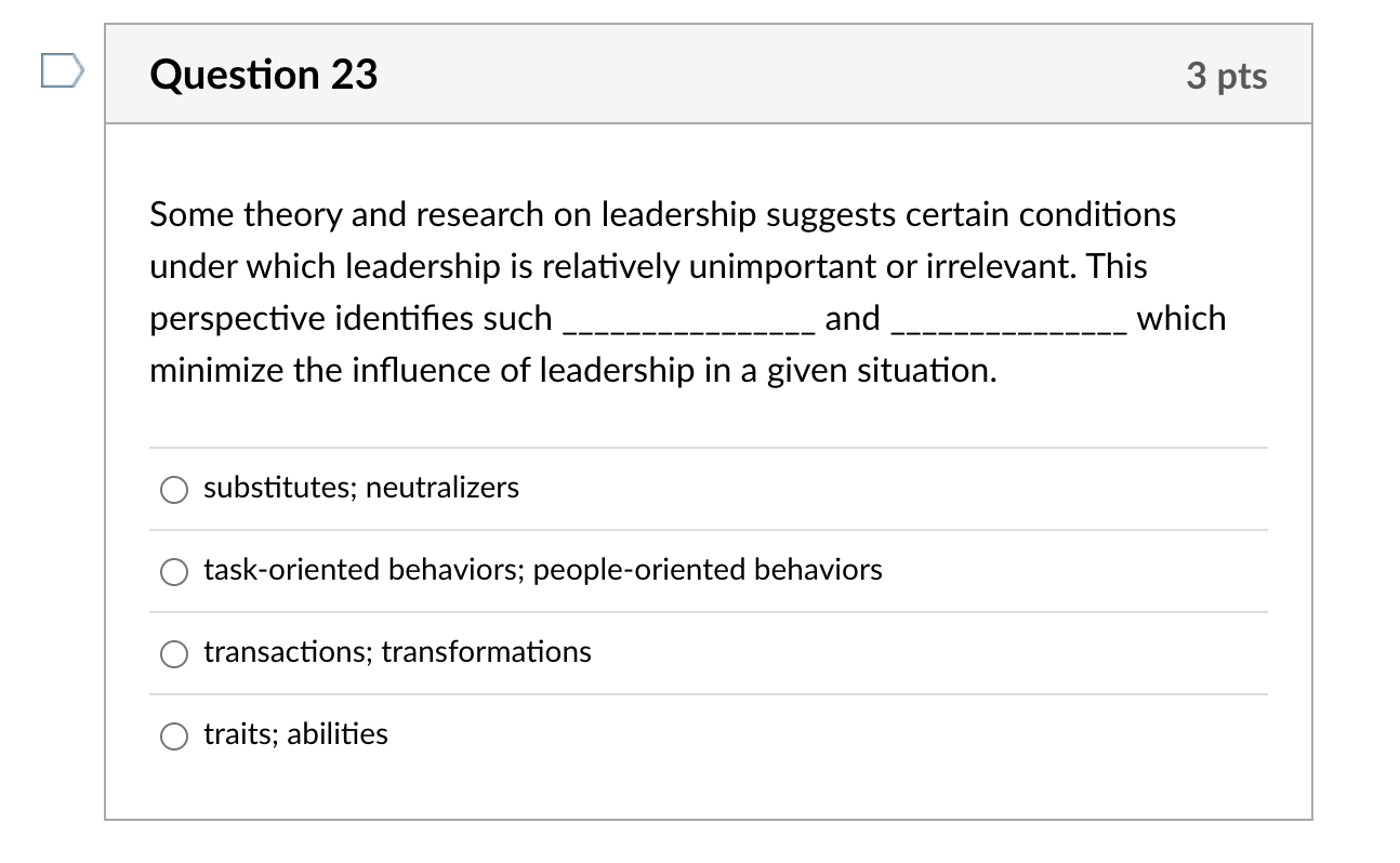 Solved Question 23 3 pts Some theory and research on | Chegg.com