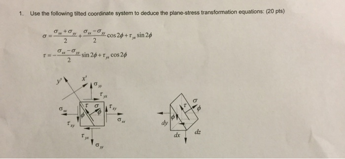 Solved 1. Use the following tilted coordinate system to | Chegg.com