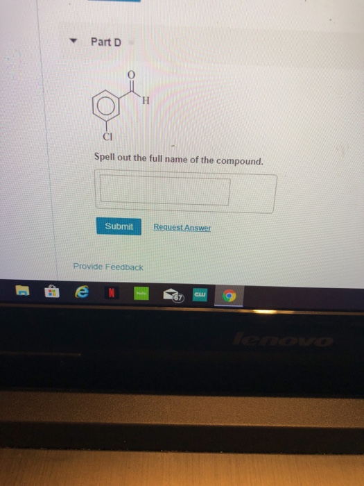 Solved Part A CH3 CH2-C-H Spell out the full name of the | Chegg.com