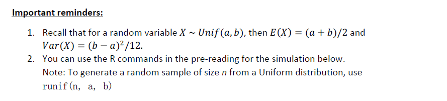 Solved Important reminders: 1. Recall that for a random | Chegg.com