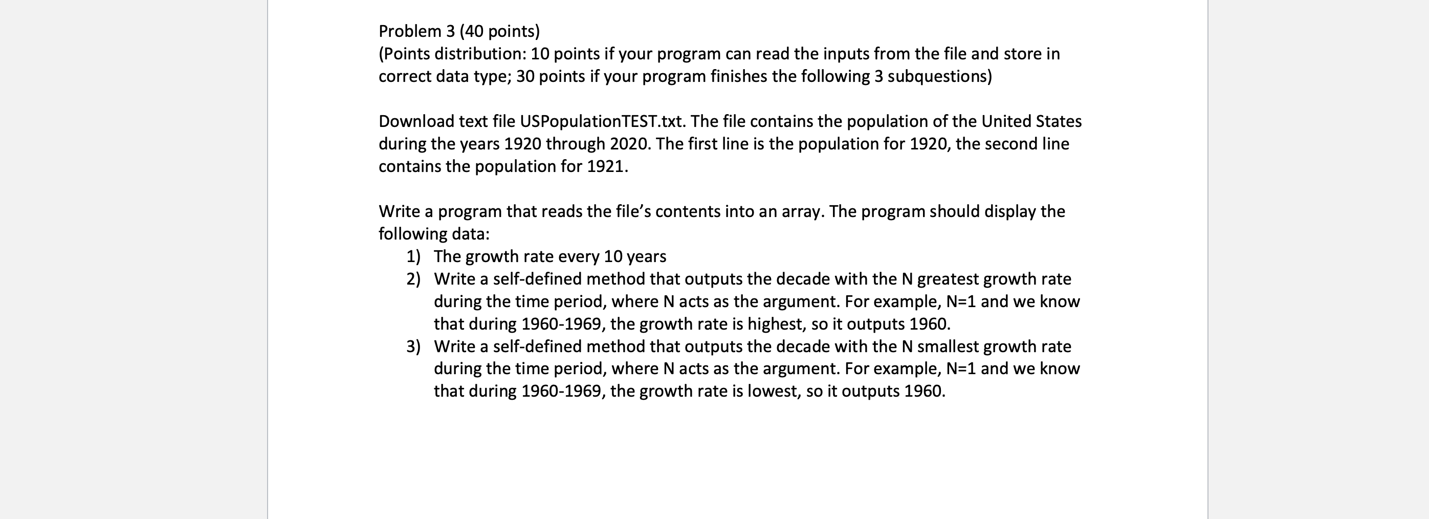 Solved Problem 3 40 Points Points Distribution 10 Points 
