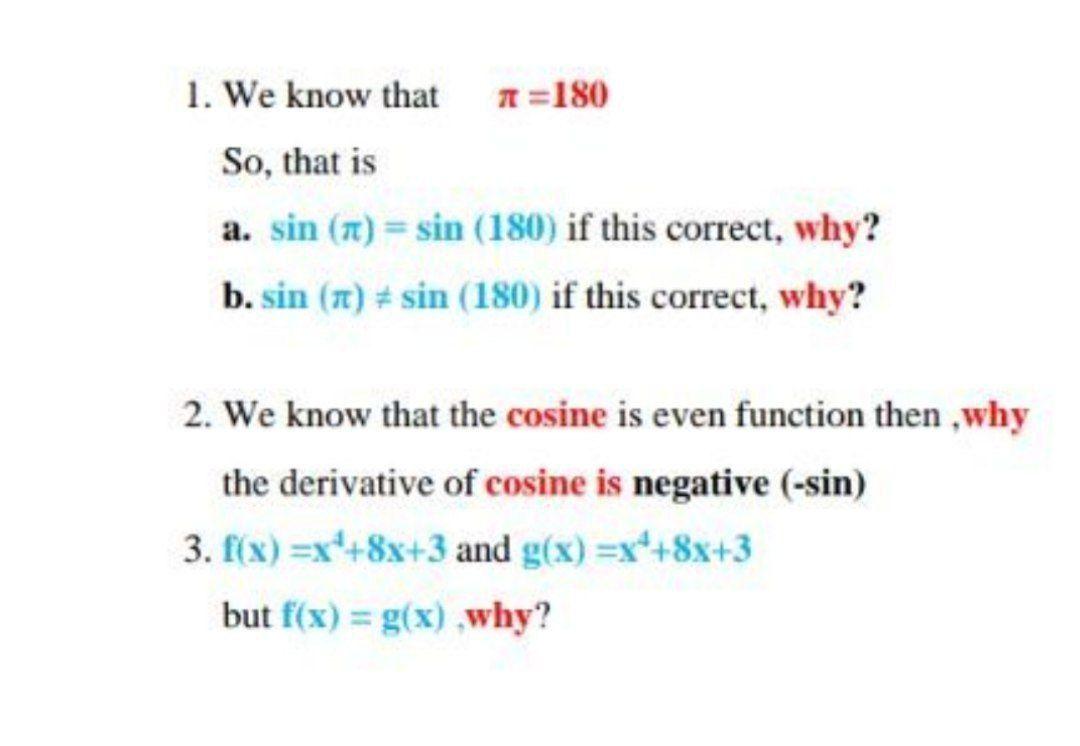 Solved 1. We know that180 So, that is a. sin (1) = sin (180) | Chegg.com