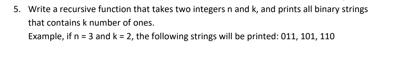 Solved 5. Write a recursive function that takes two integers | Chegg.com