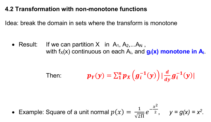 Solved 4.2 Transformation with non-monotone functions Idea: | Chegg.com