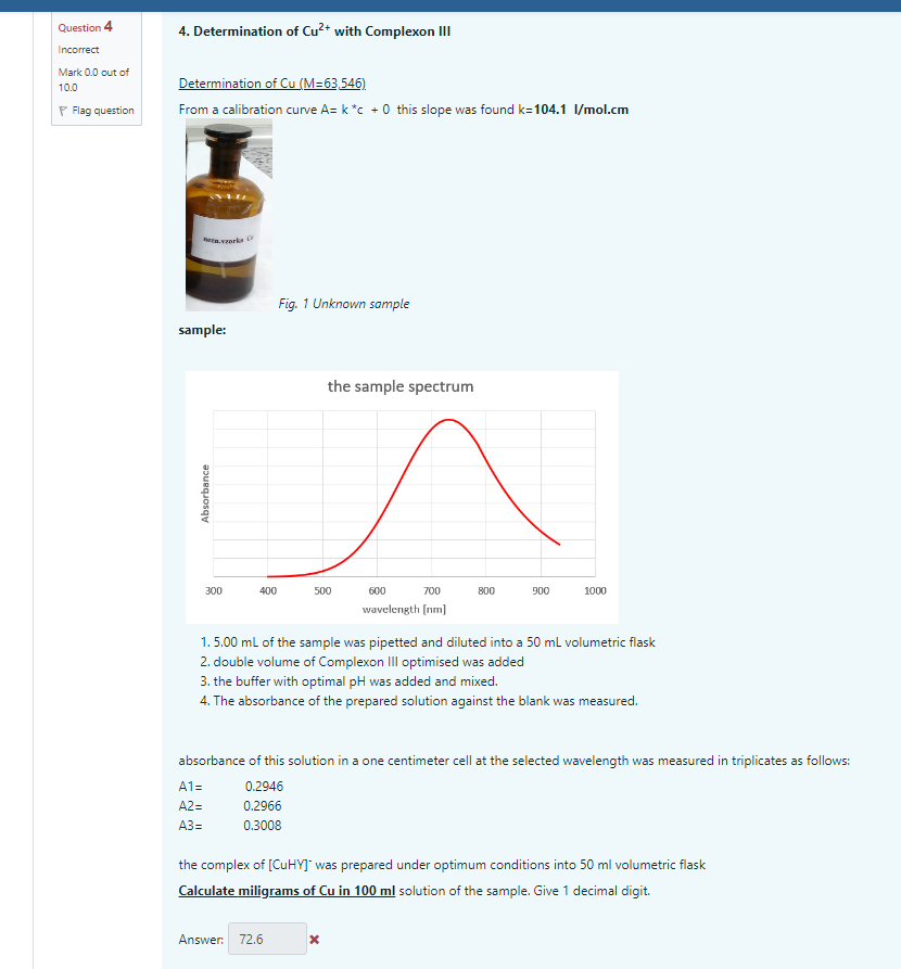 Solved determination of cu2+ with complexon III … calculate | Chegg.com