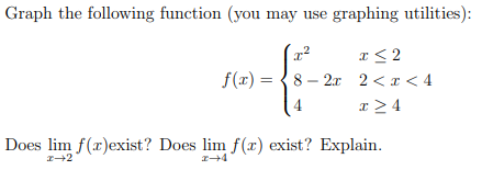 Solved Graph the following function (you may use graphing | Chegg.com