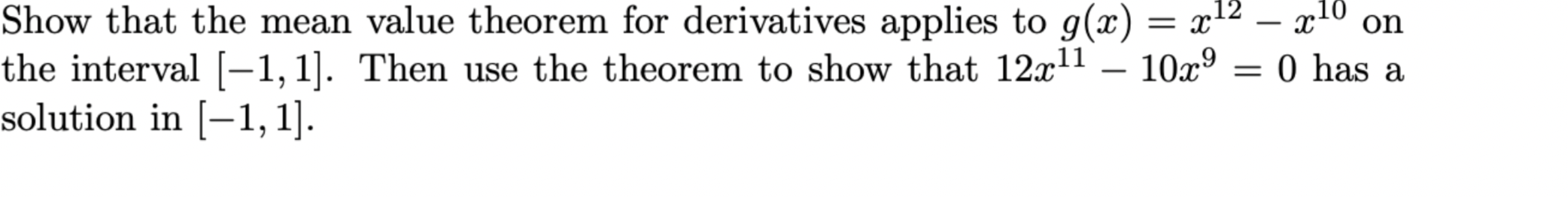 Solved Show that the mean value theorem for derivatives | Chegg.com