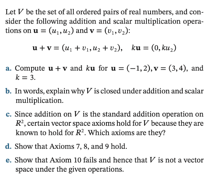 Solved Let V Be The Set Of All Ordered Pairs Of Real