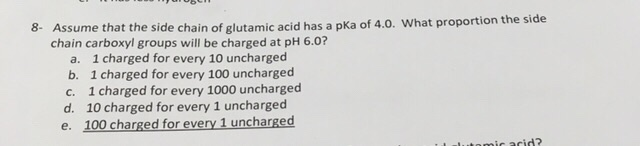 Solved biochemistry problem, how is it solved? im not sure | Chegg.com
