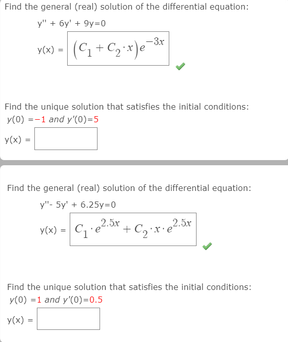 Solved Find the general (real) solution of the differential | Chegg.com