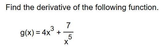 Solved Find the derivative of the following | Chegg.com