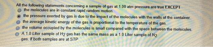 Solved All the following statements concerning a sample of | Chegg.com