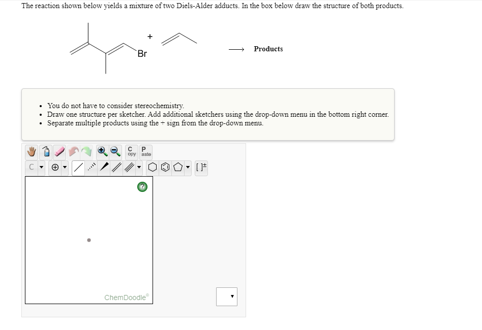 Solved The reaction shown below yields a mixture of two | Chegg.com