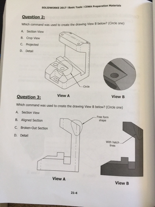 Solved SOLIDWORKS 2017 I Basic Tools I CSWA Preparation | Chegg.com