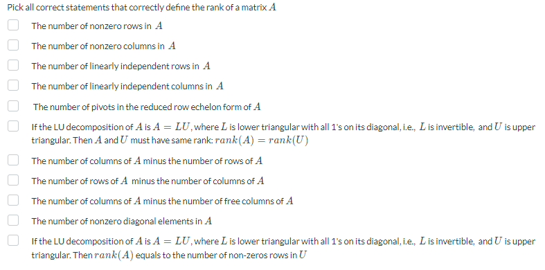 Solved Pick all correct statements that correctly define the | Chegg.com
