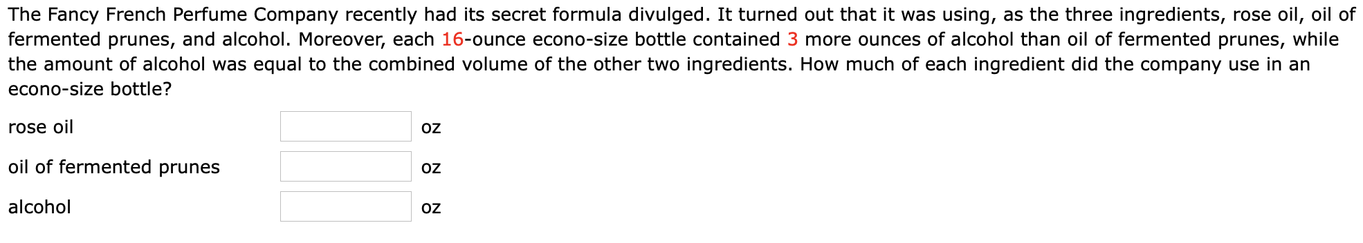 Solved The Fancy French Perfume Company recently had its | Chegg.com