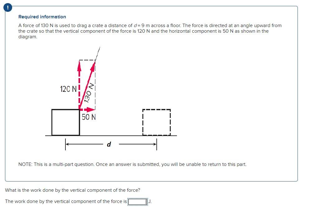 Solved Required information A force of 130 N is used to drag | Chegg.com