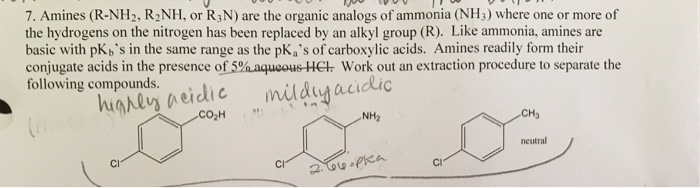 Solved Amines (R-NH_2, R_2NH, or R_3N) are the organic | Chegg.com