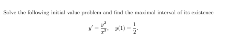 Solved Solve the following initial value problem and find | Chegg.com