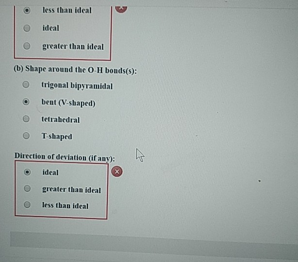 Solved Determine the shape around each central atom of the | Chegg.com