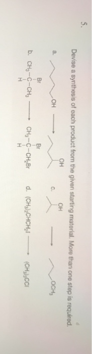 Solved 5. Devise a synthesis of each product from the given | Chegg.com