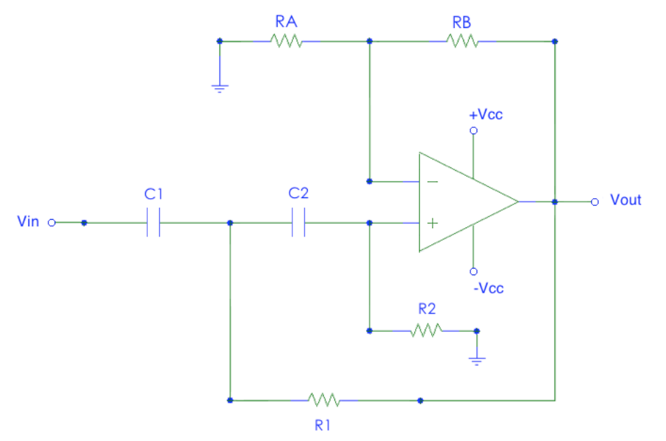 Solved 3) Let the following Sallen-Key high-pass filter be: | Chegg.com