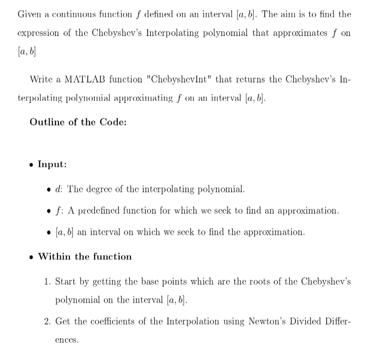 Solved Given a continuous function f defined on an interval | Chegg.com