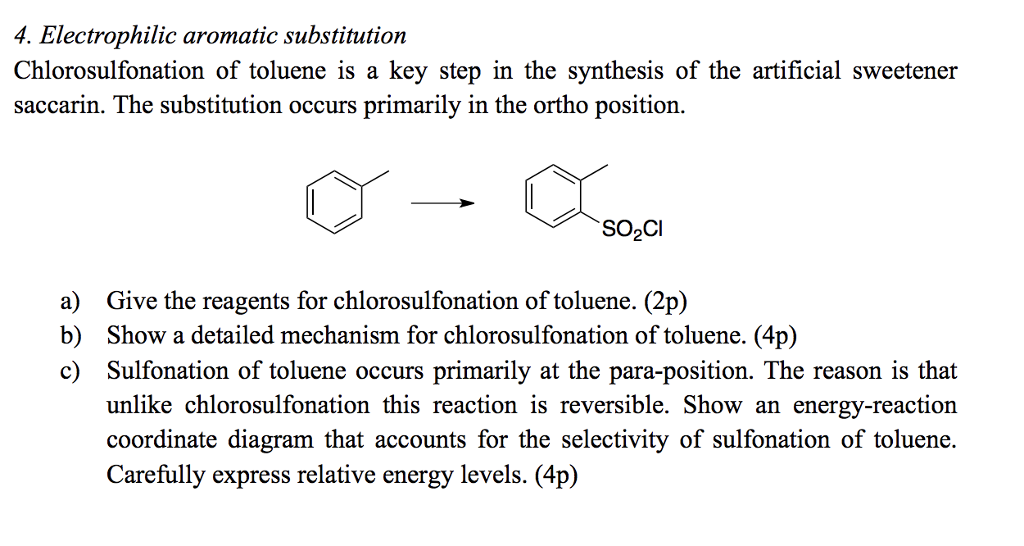Solved 4. Electrophilic aromatic substitution | Chegg.com