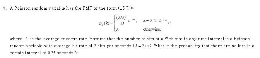 Solved 3. A Poisson random variable has the PMF of the form | Chegg.com