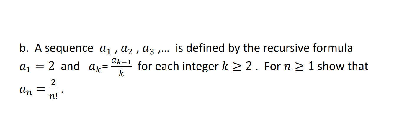 Solved b. A sequence d1, A2, A3 .... is defined by the | Chegg.com