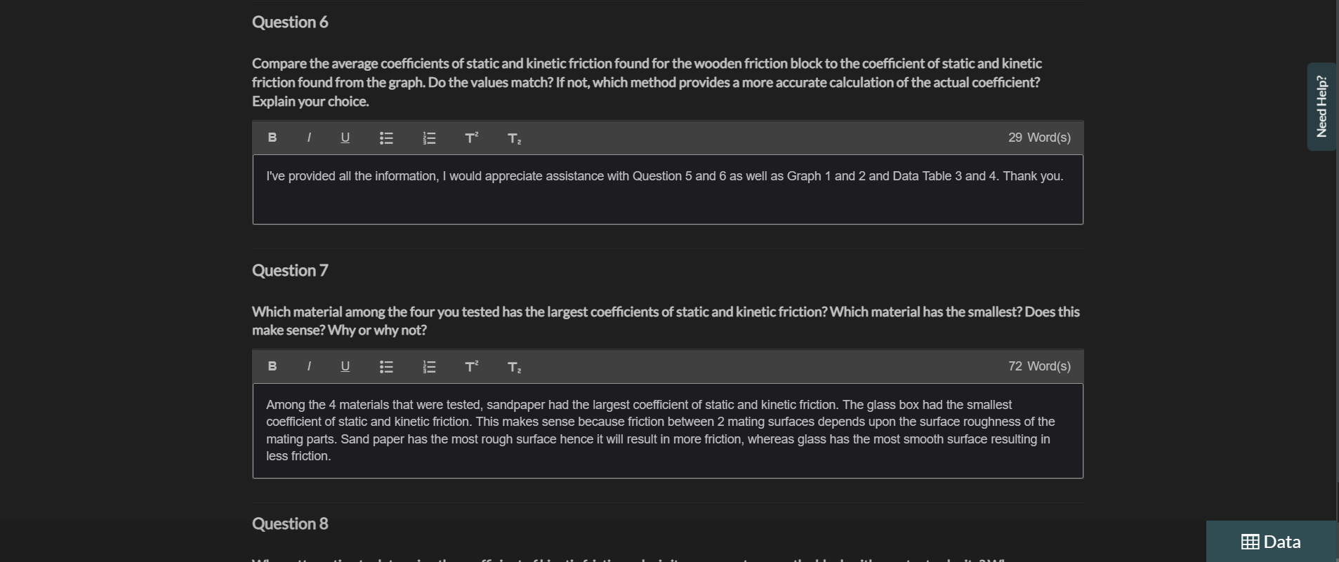 Exercise 1 Measuring Static and Kinetic Friction In | Chegg.com