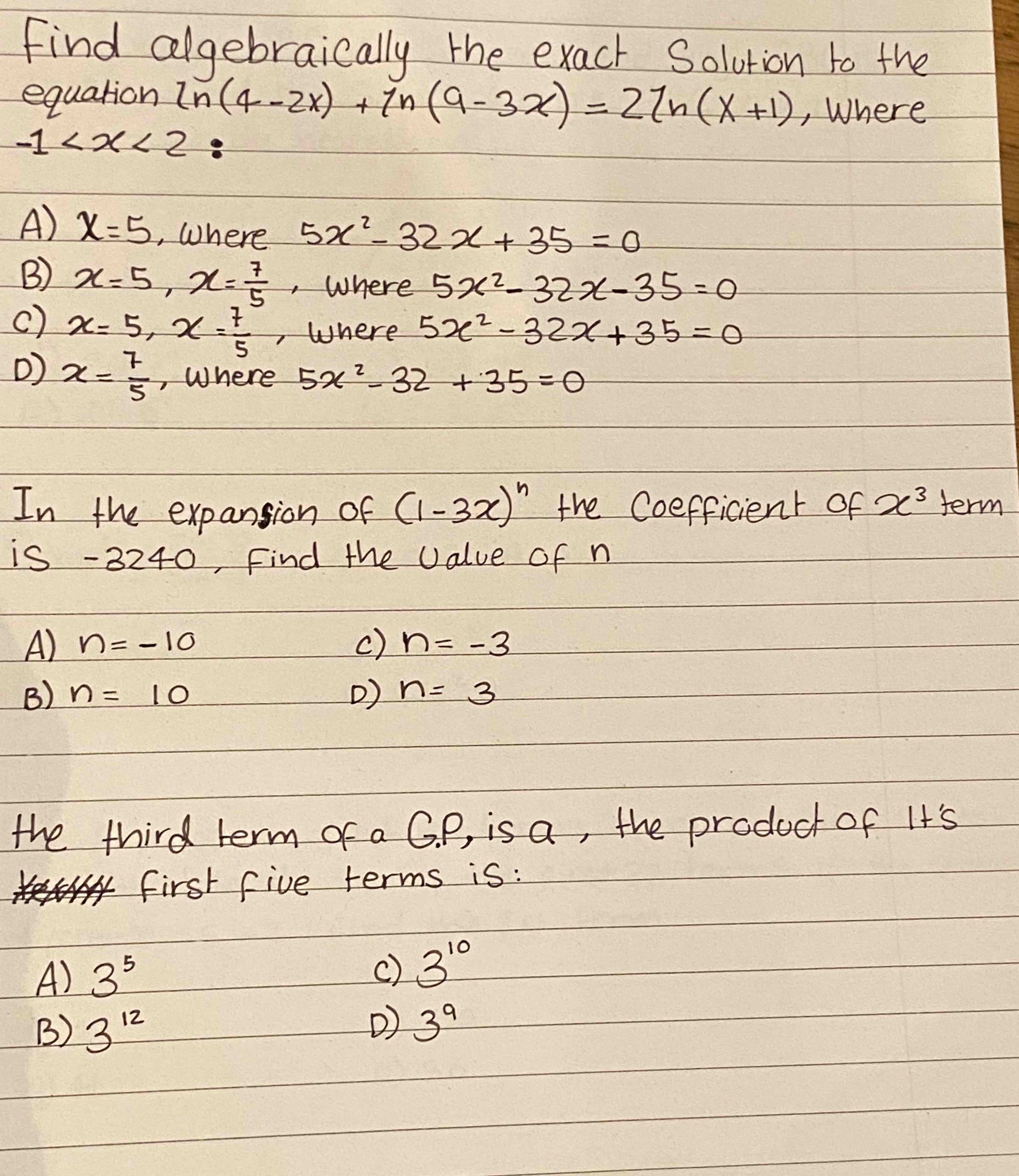 Solved three questions | Chegg.com