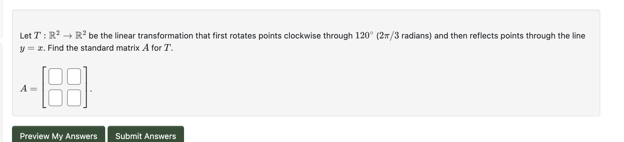Solved Let T:R2→R2 be the linear transformation that first | Chegg.com