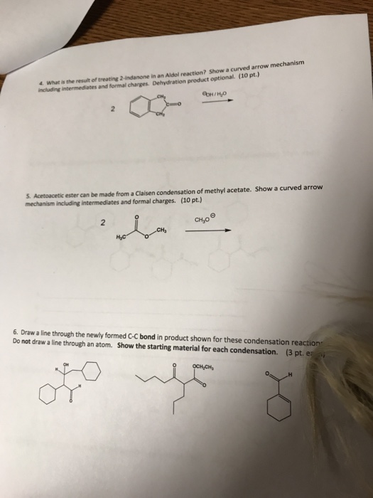 Solved 4 What is the result of treating 2-indanone in an | Chegg.com