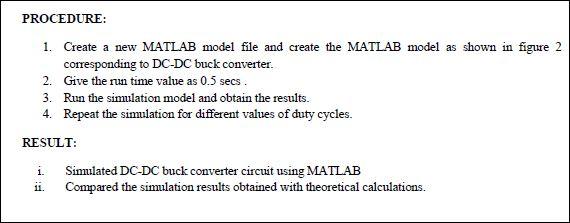 Solved PROCEDURE: 1. Create a new MATLAB model file and | Chegg.com Solved PROCEDURE: 1. Create a new MATLAB model file and | Chegg.com