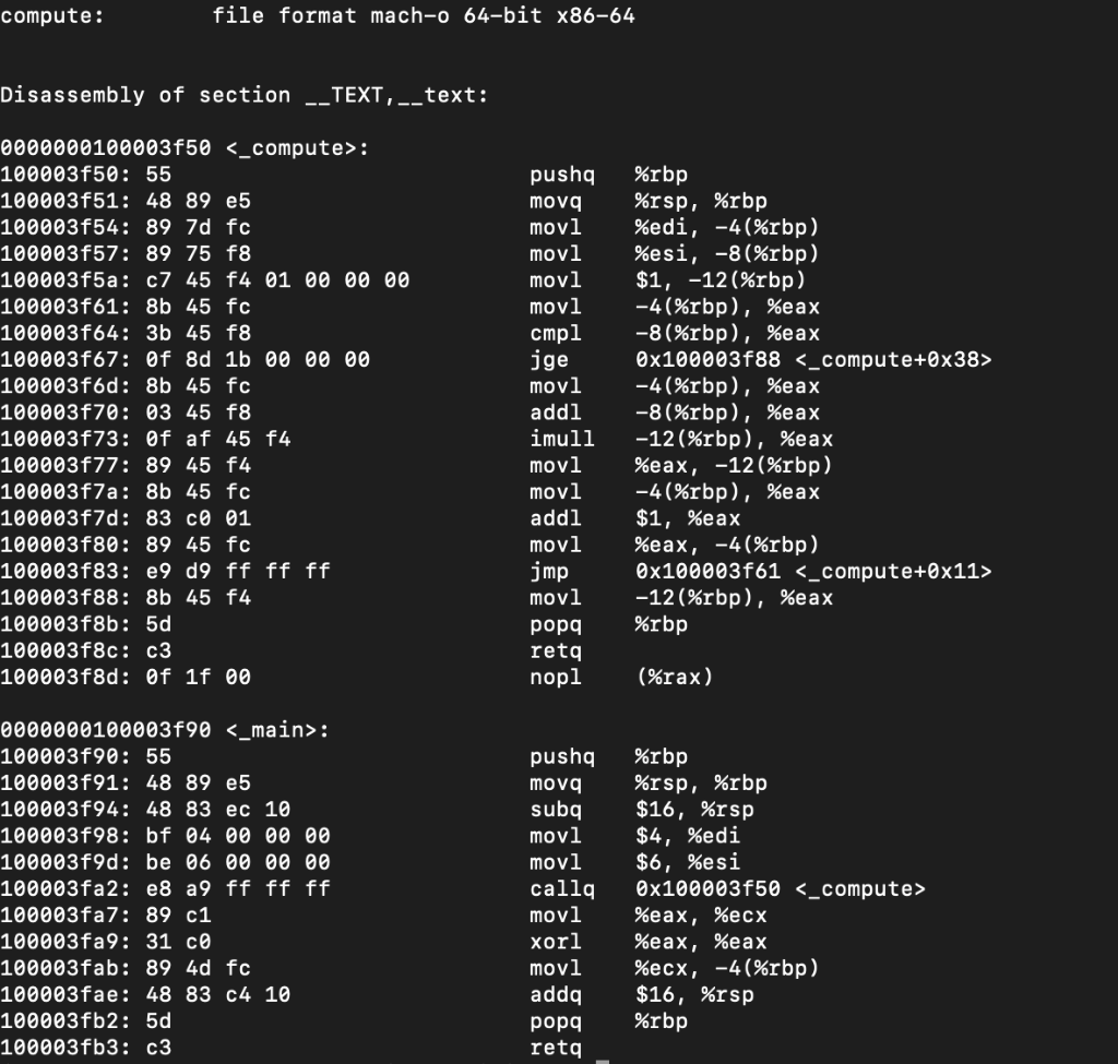 Q1.4 Disassembly code 40 Points Comment out the | Chegg.com