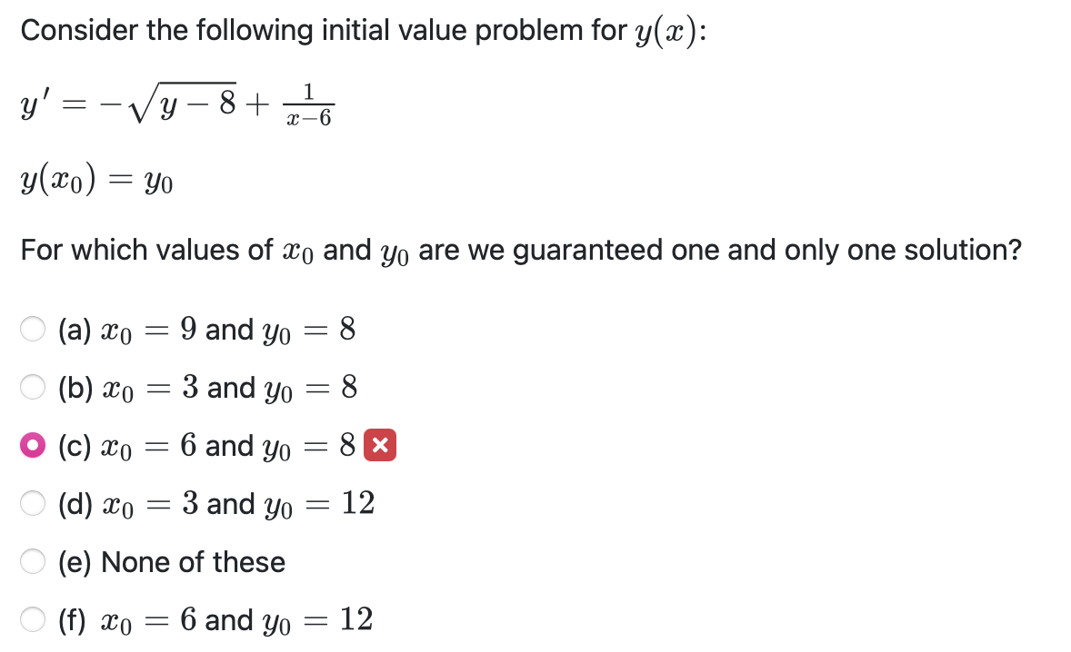 Solved Consider the following initial value problem for | Chegg.com