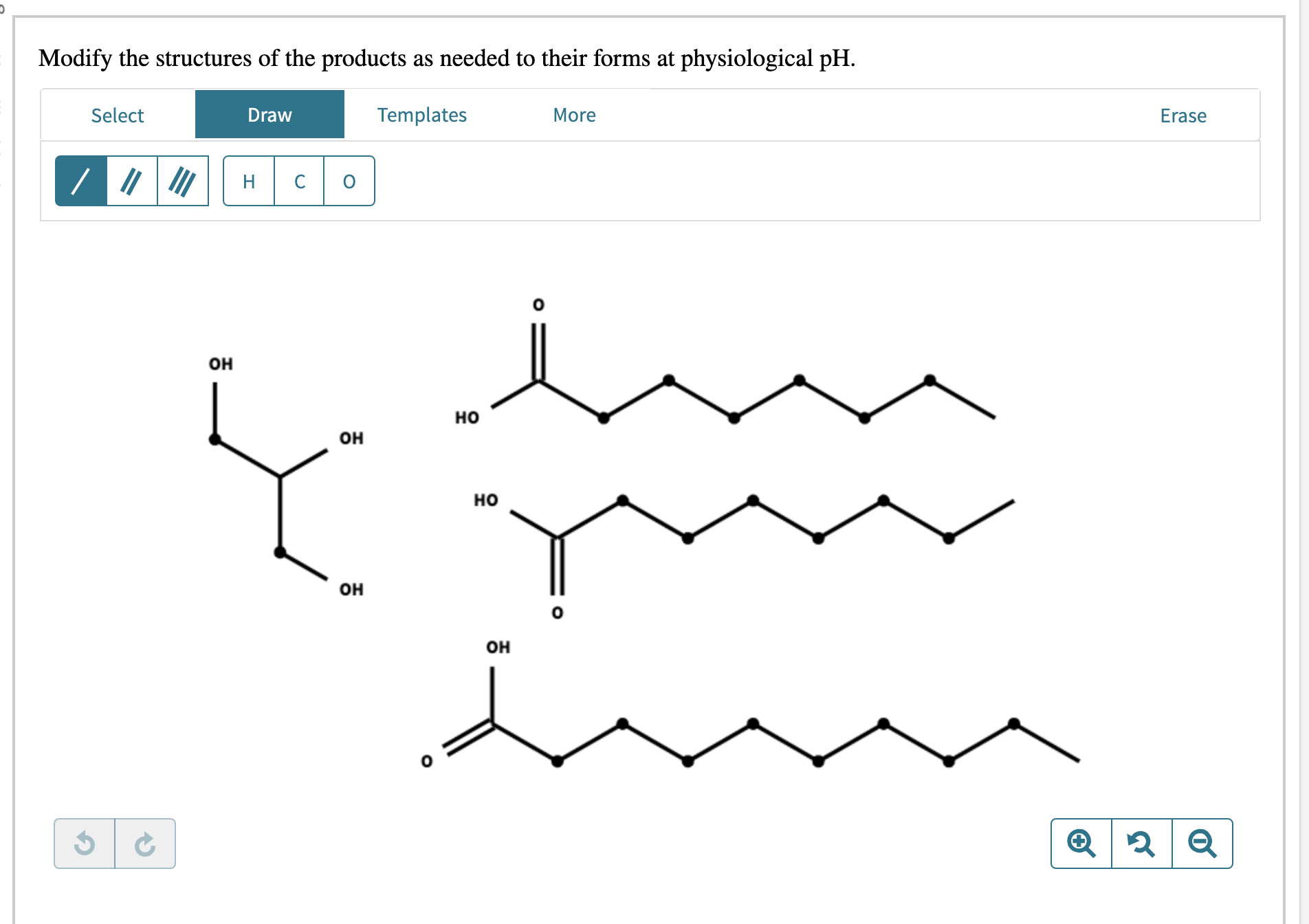 Solved Modify the structures of the products as needed to | Chegg.com